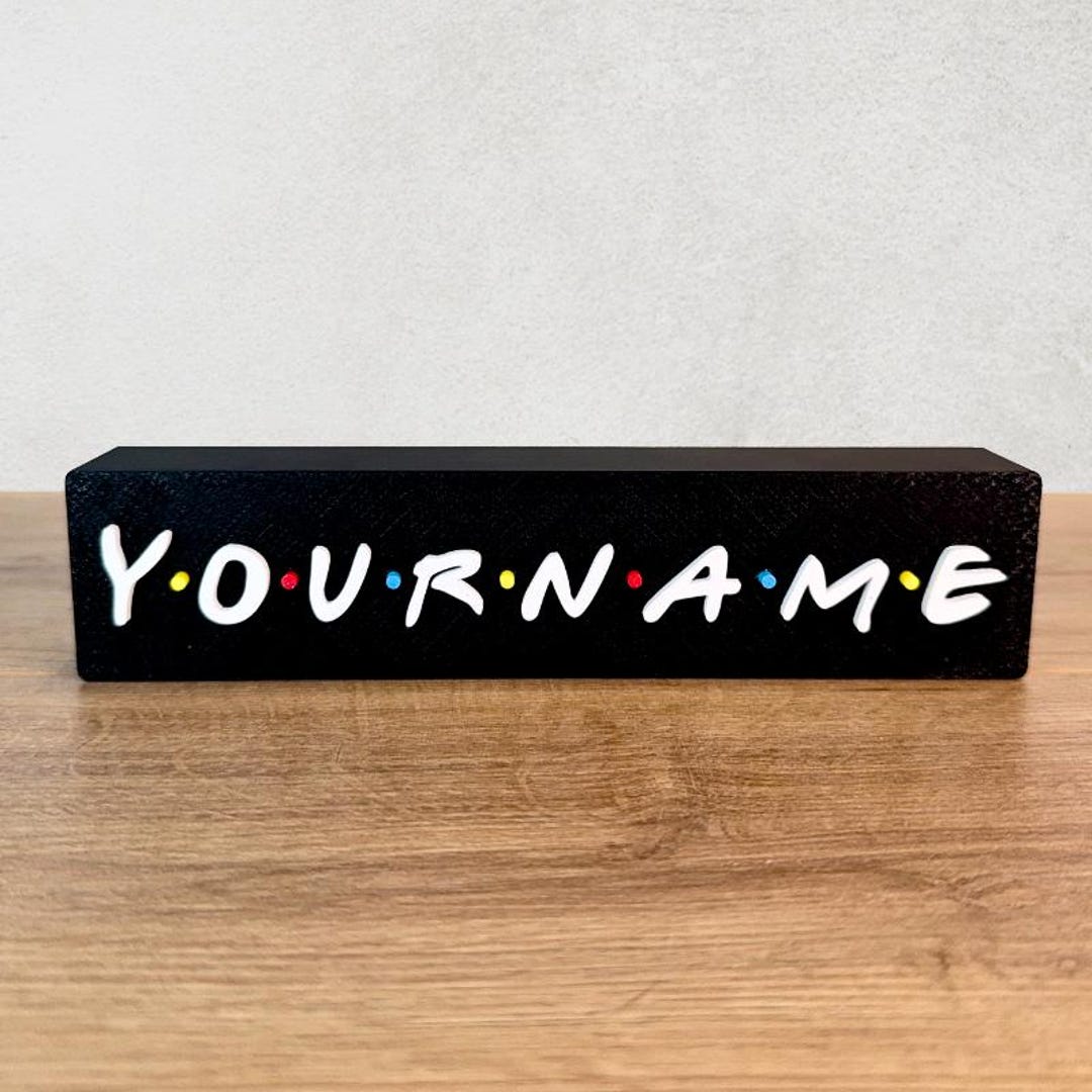 Personalised Sitcom Name Sign Custom Desk Name Stand Freestanding ...