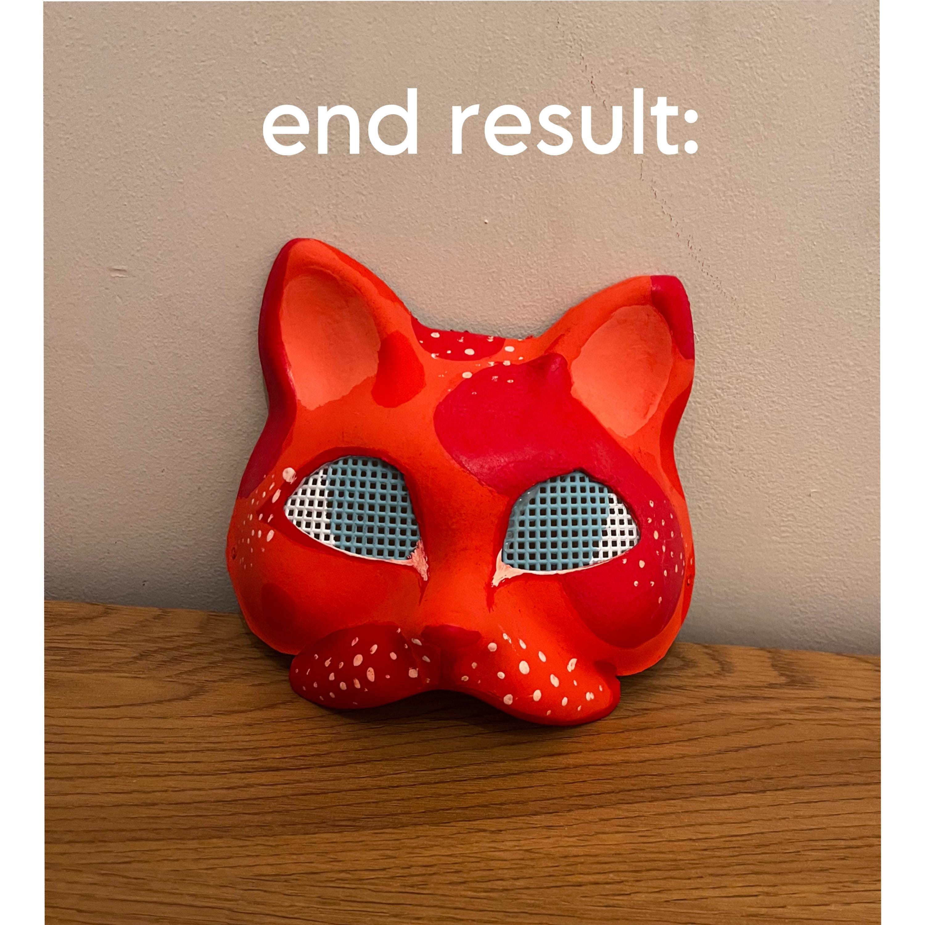 Custom Feltless Therian Mask With Eye Mesh and Elastic (NO FELT) - Etsy