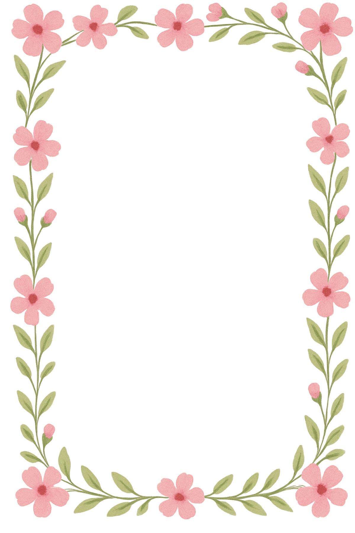 Pink Floral Recipe Card Template | 4x6 Printable Recipe Cards | Instant ...