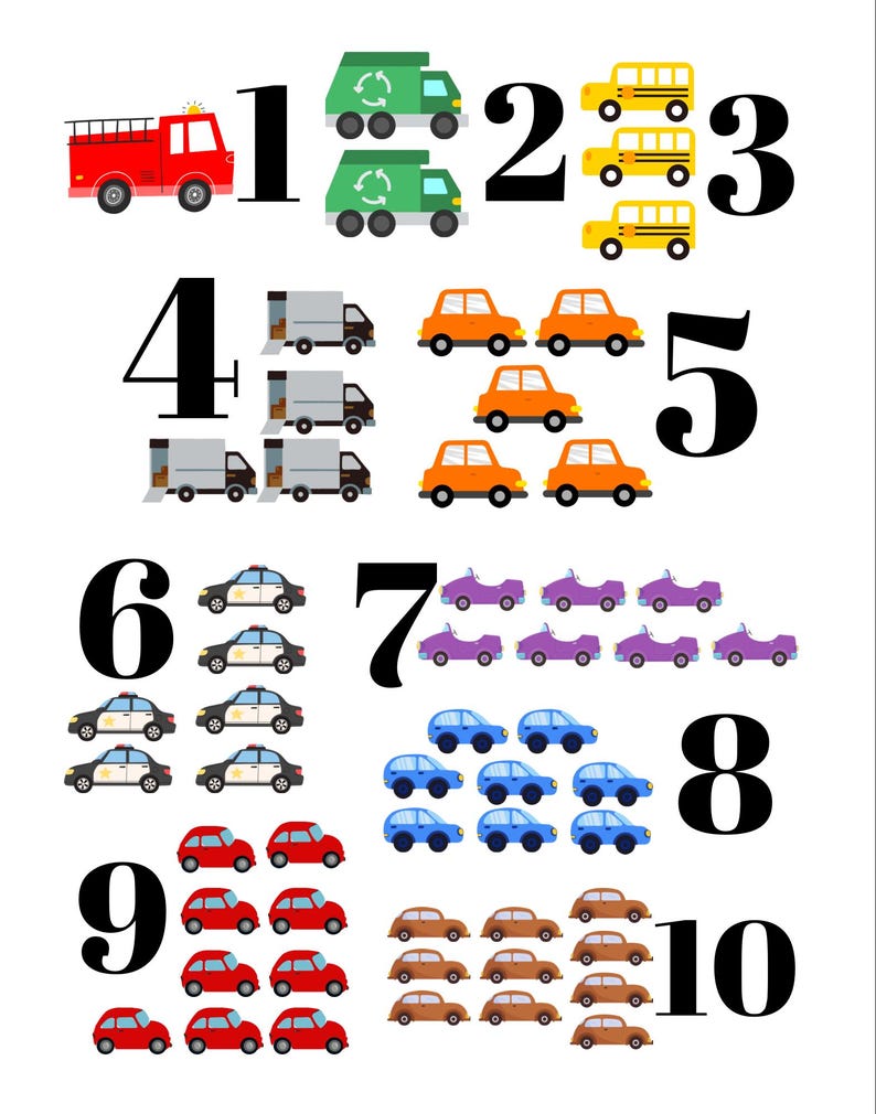 Transportation Educational Posters Boys Transportation Art Boys Vehicle ...