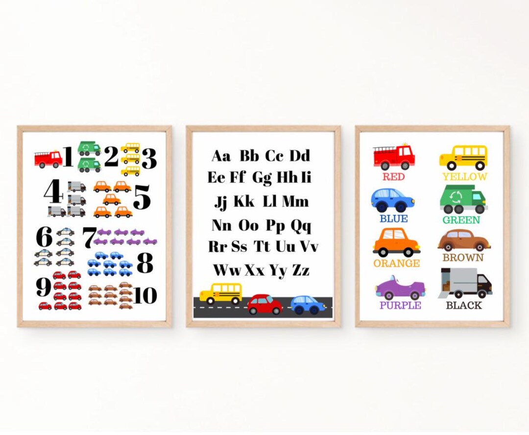 Transportation Educational Posters Boys Transportation Art Boys Vehicle ...