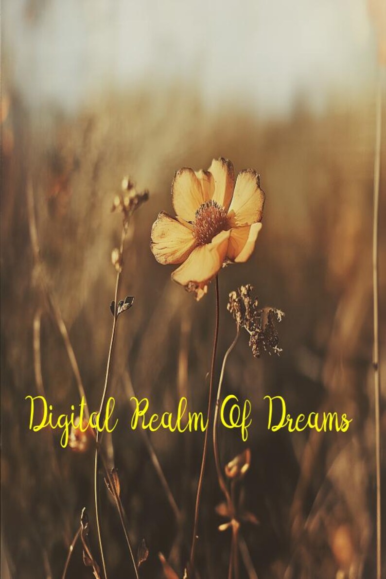 Rustic Flower Digital Art | Realistic Yellow Flower | Farmhouse Style ...