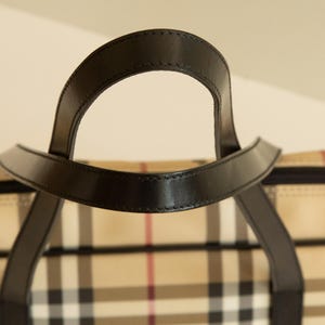 Burberry in Coated Canvas With Classic Check Pattern in Very Good ...