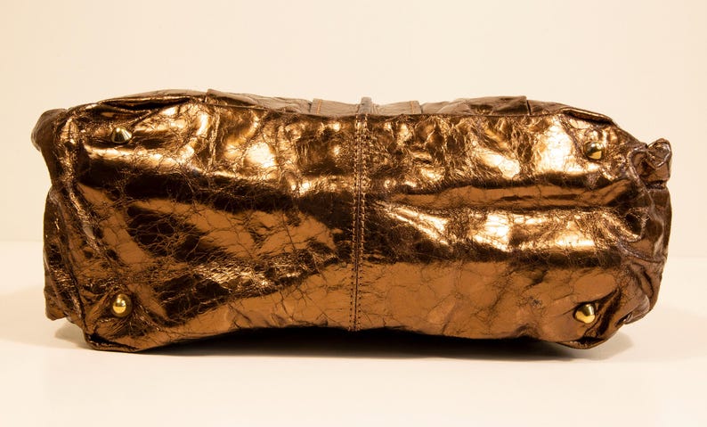 Chloe "heloise" Top Handle Bag / Shoulder Bag in Metallic Bronze ...