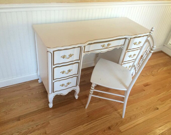 French Provincial Desk and Chair - Etsy