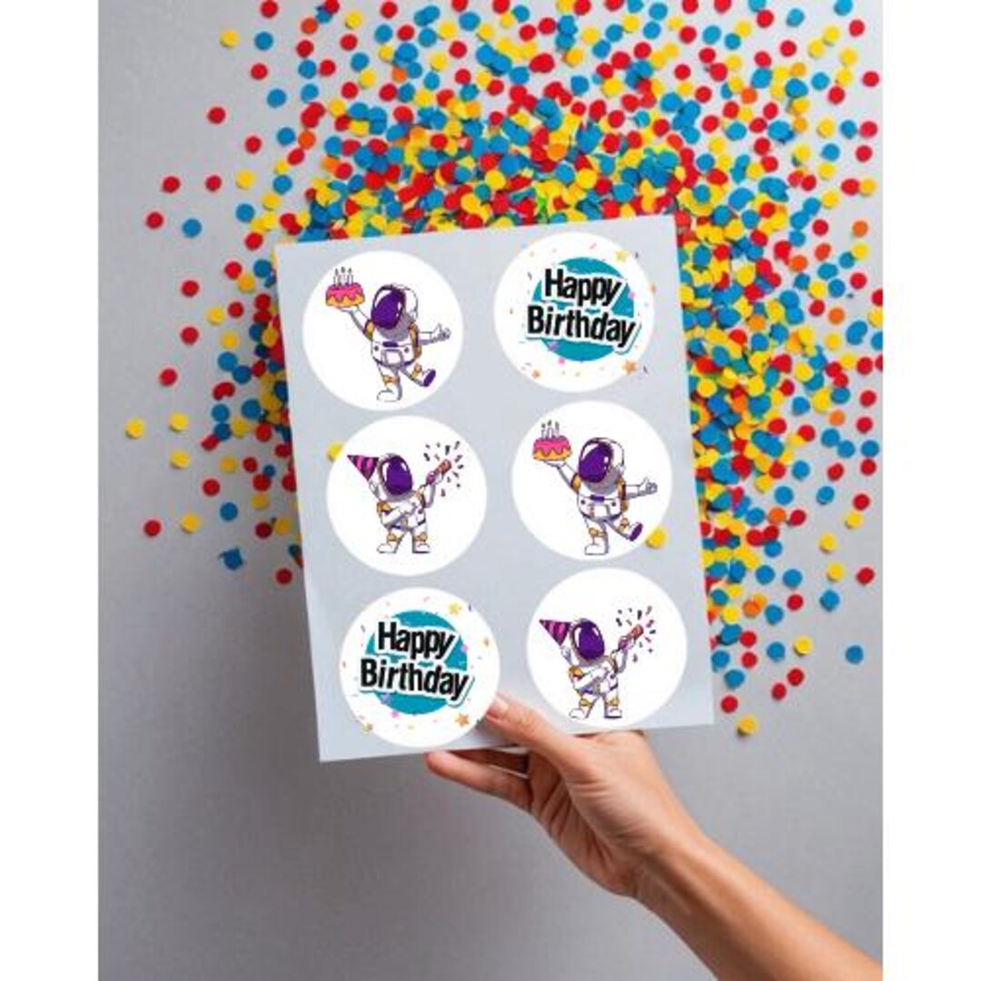 Space/astronaut Happy Birthday Frosting Sheet - Etsy