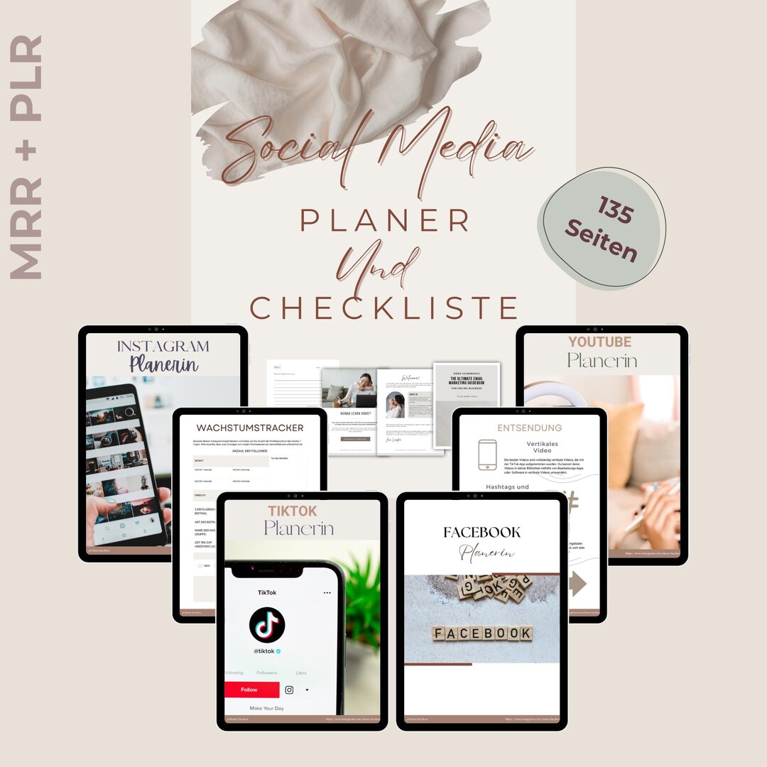 Social Media Planner and Checklist, Social Media Planner, Instagram ...