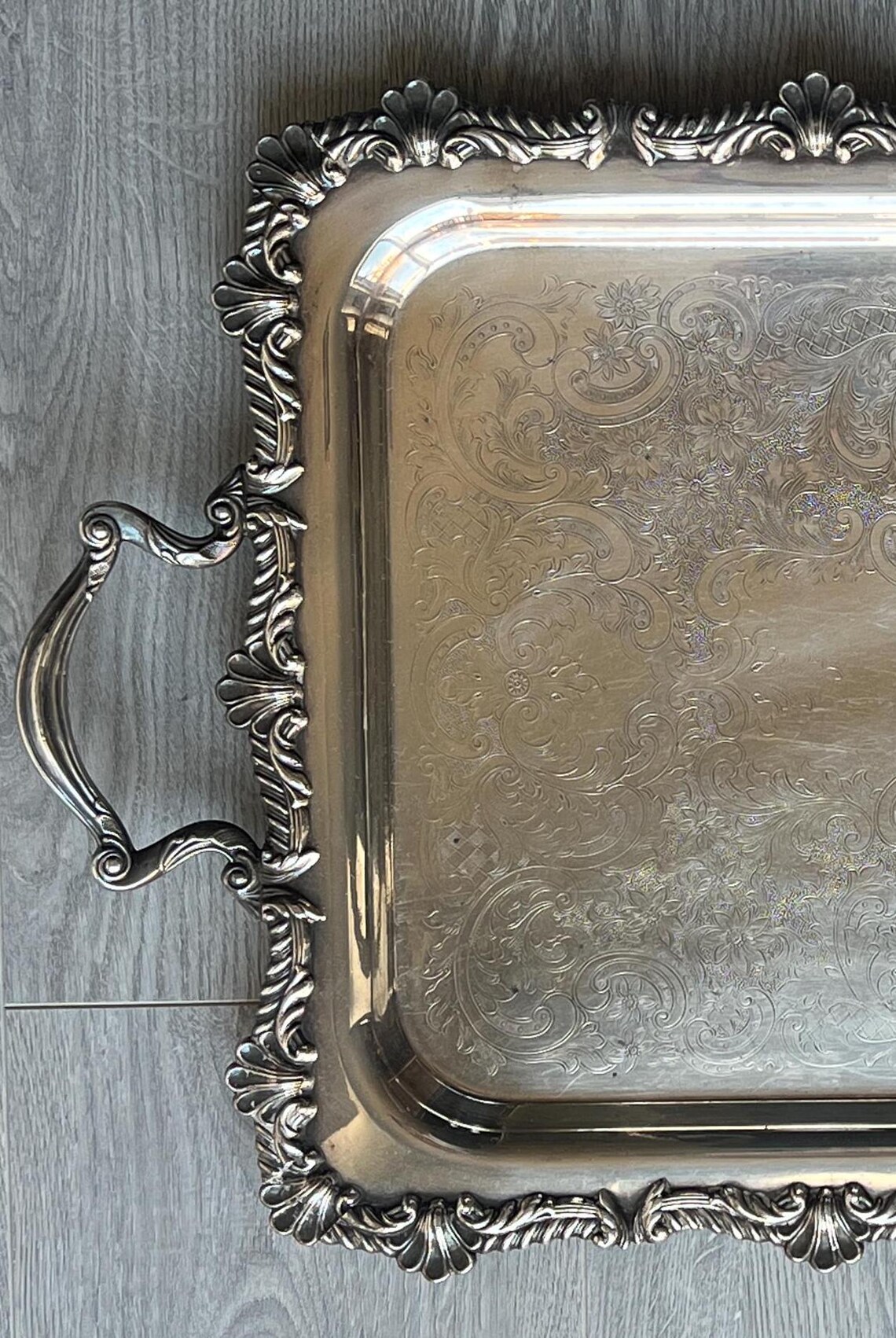 Birks Antique Serving Tray With Handles, rideau Plate Butler Tray ...