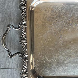 Birks Antique Serving Tray With Handles, rideau Plate Butler Tray ...