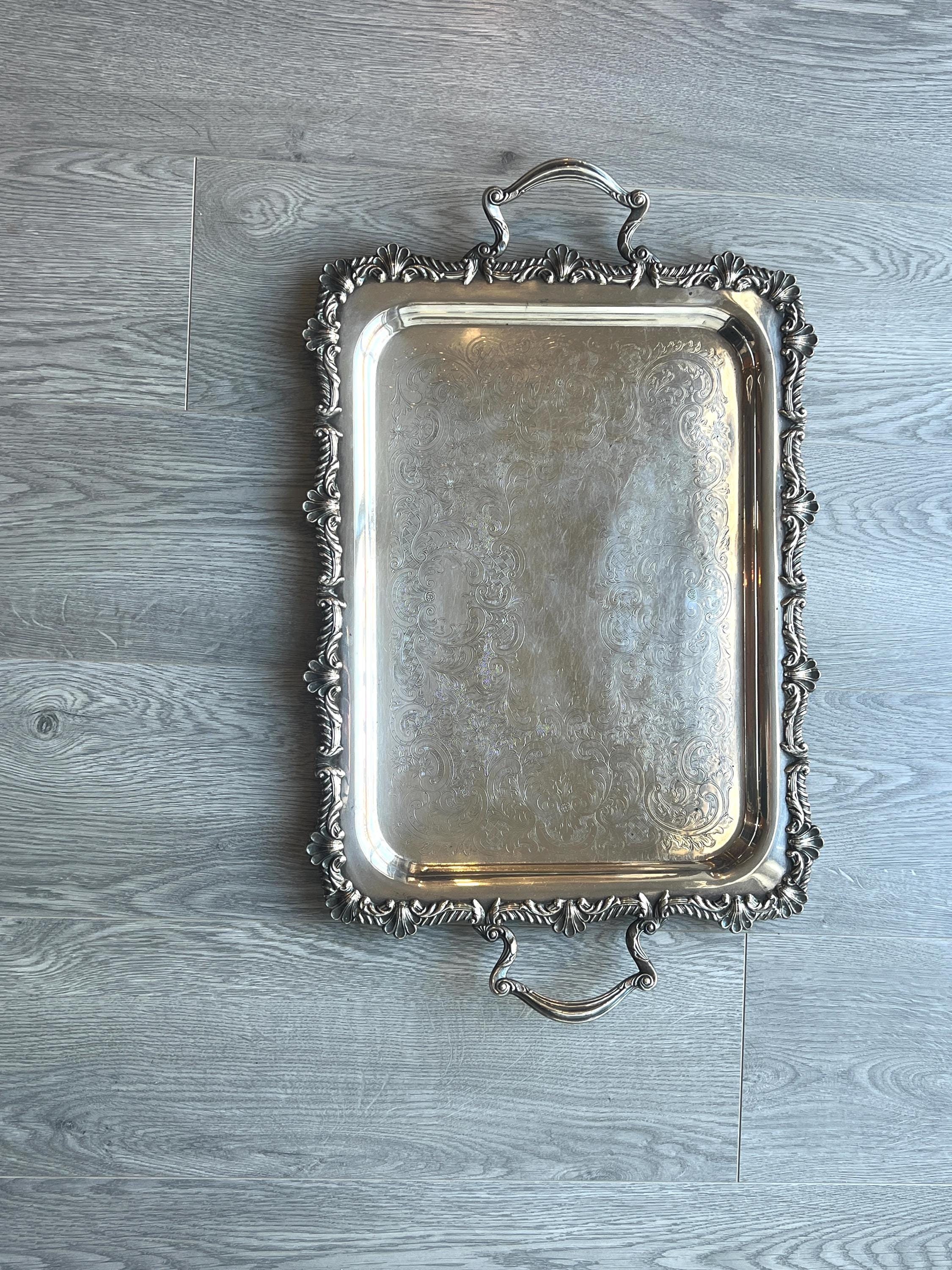 Birks Antique Serving Tray With Handles, rideau Plate Butler Tray ...