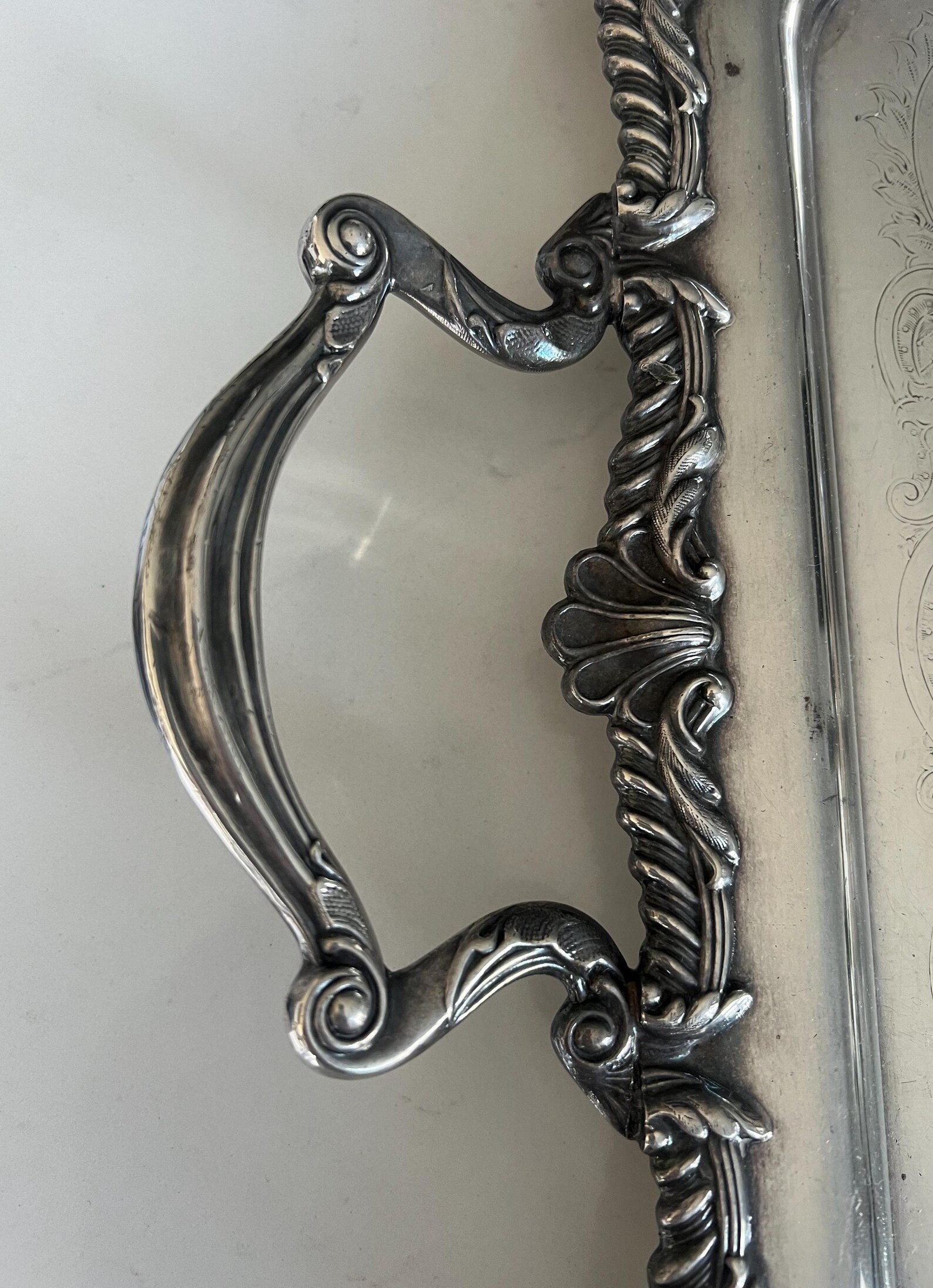 Birks Antique Serving Tray With Handles, rideau Plate Butler Tray ...