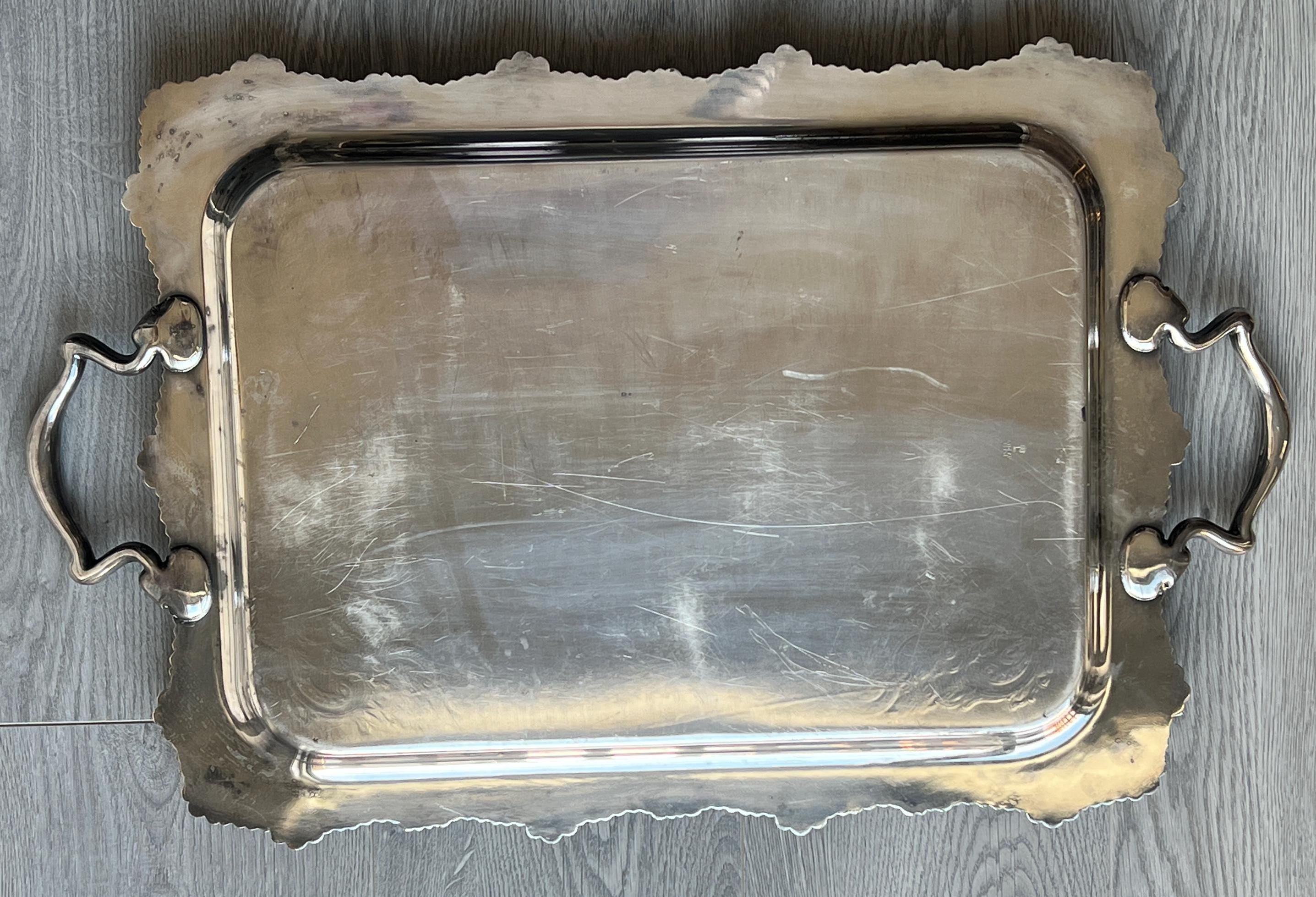 Birks Antique Serving Tray With Handles, rideau Plate Butler Tray ...