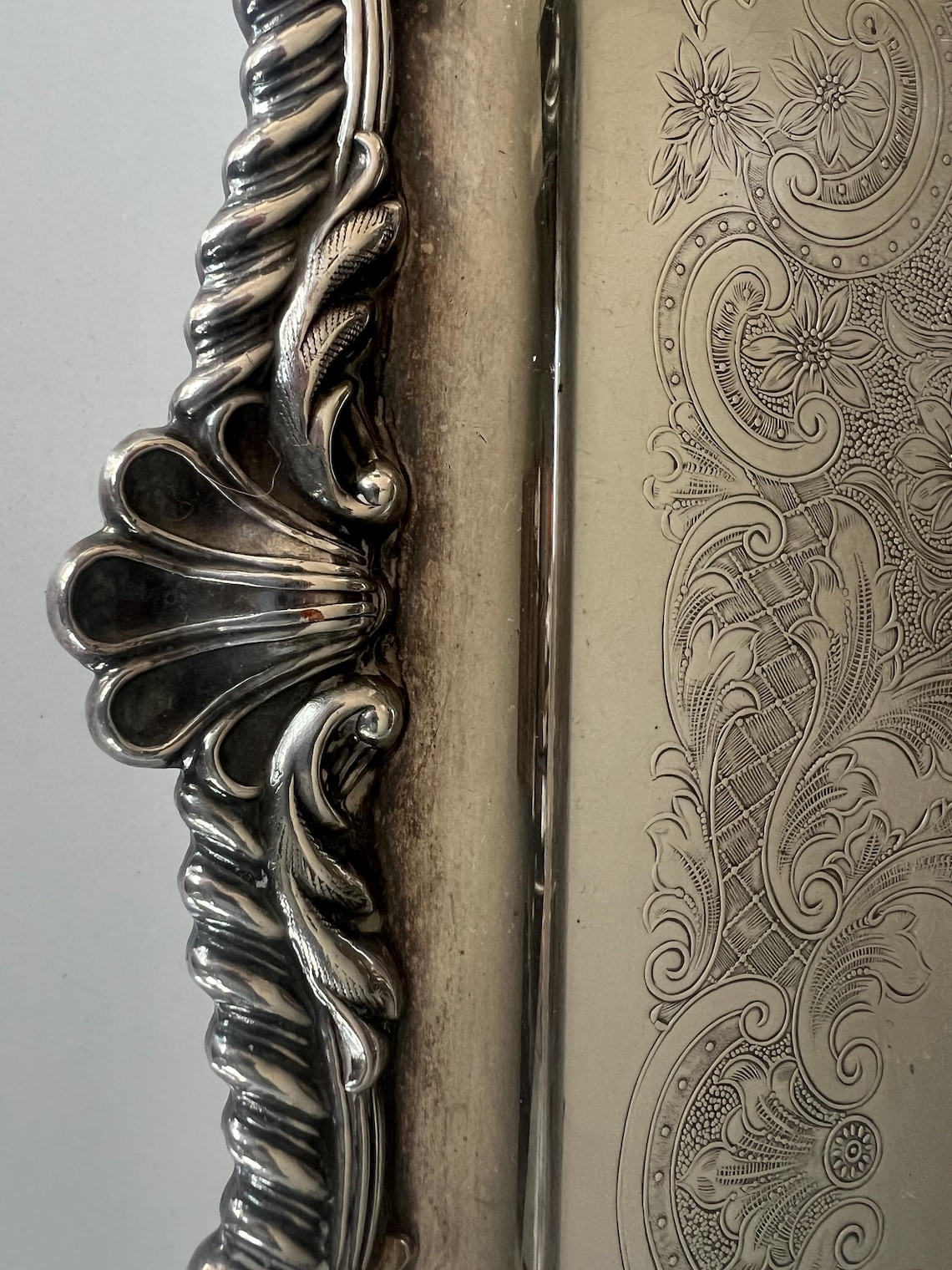 Birks Antique Serving Tray With Handles, rideau Plate Butler Tray ...