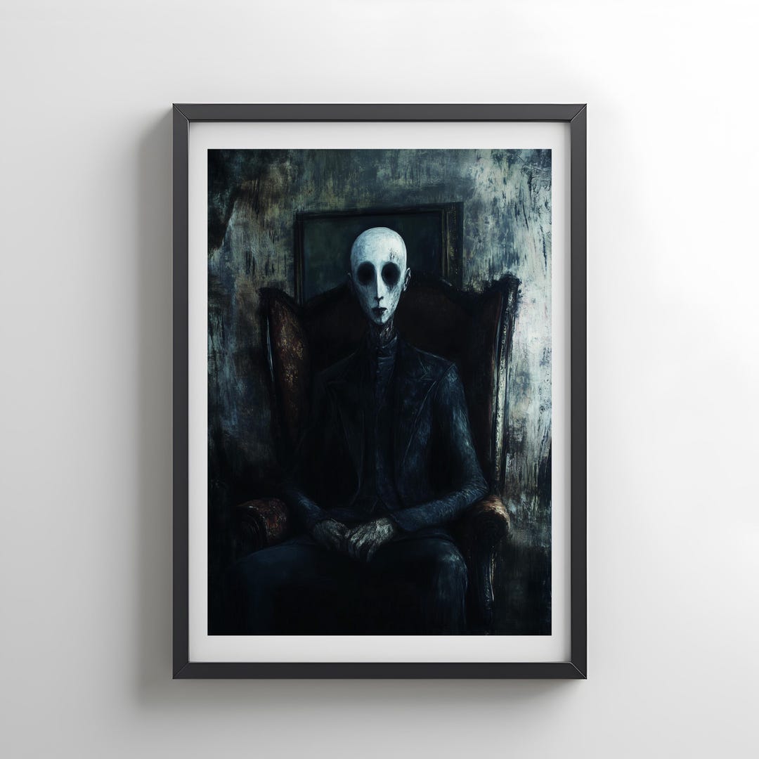 Macabre Aristocrat Portrait - Dark Gothic Art Print, Haunting Character ...