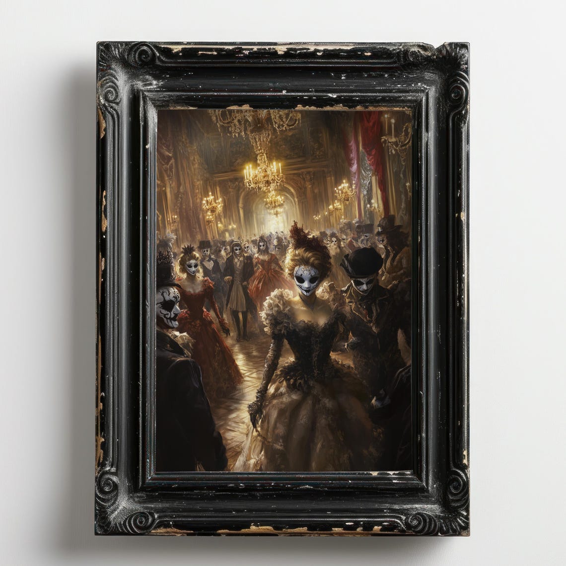 Enigmatic Masquerade - Gothic Art Print, Victorian Elegance With ...