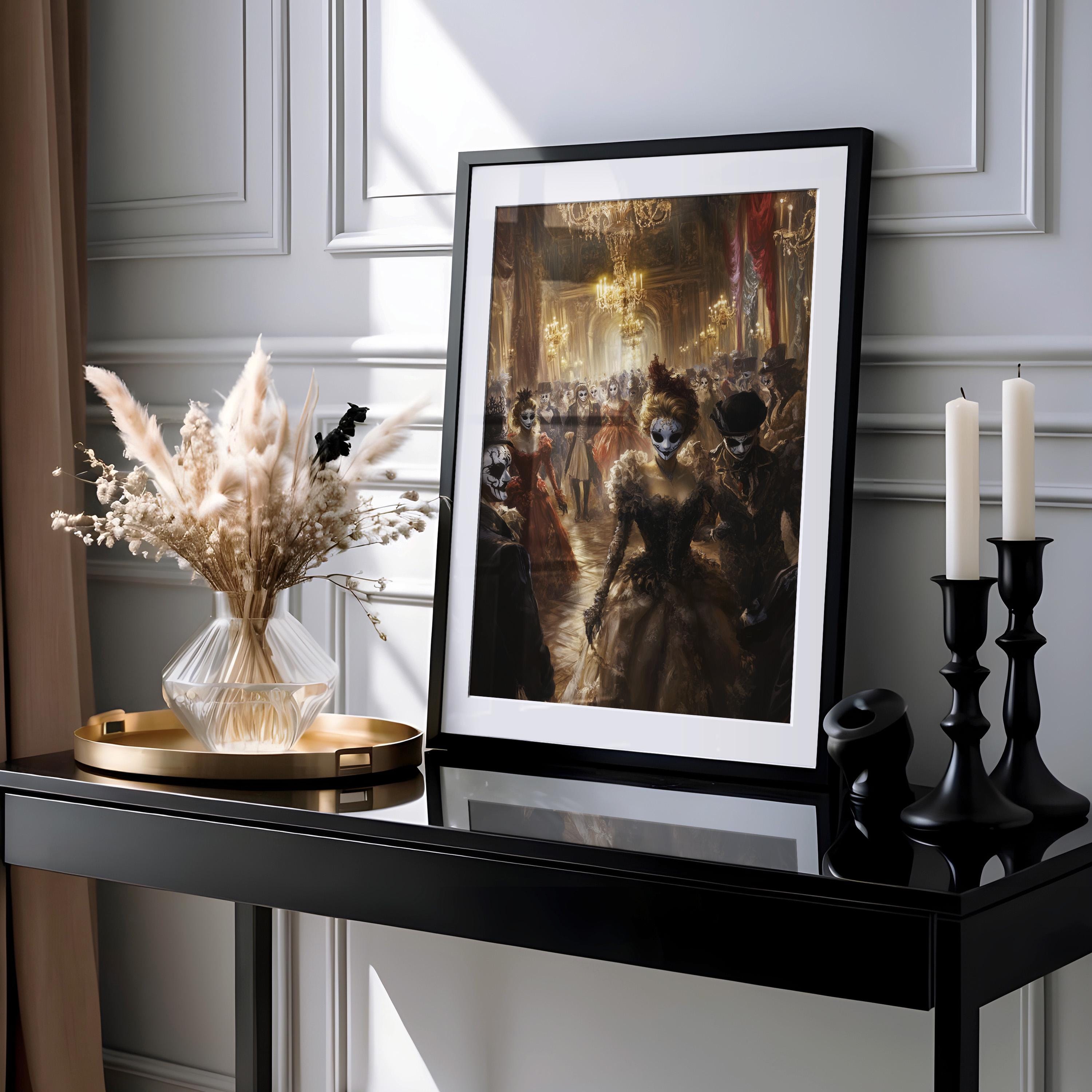 Enigmatic Masquerade - Gothic Art Print, Victorian Elegance With ...