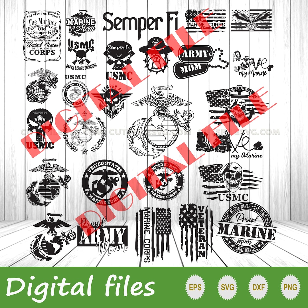 Bundle Semper Fi SVG, USMC Svg United States Marine Corps Svg, USMC ...