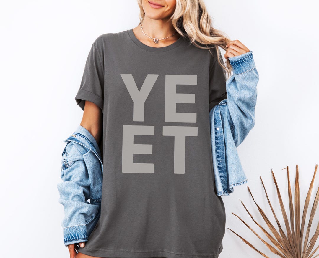 YEET Jersey Short Sleeve Tee, Funny Graphic T-shirt, Casual Wear ...