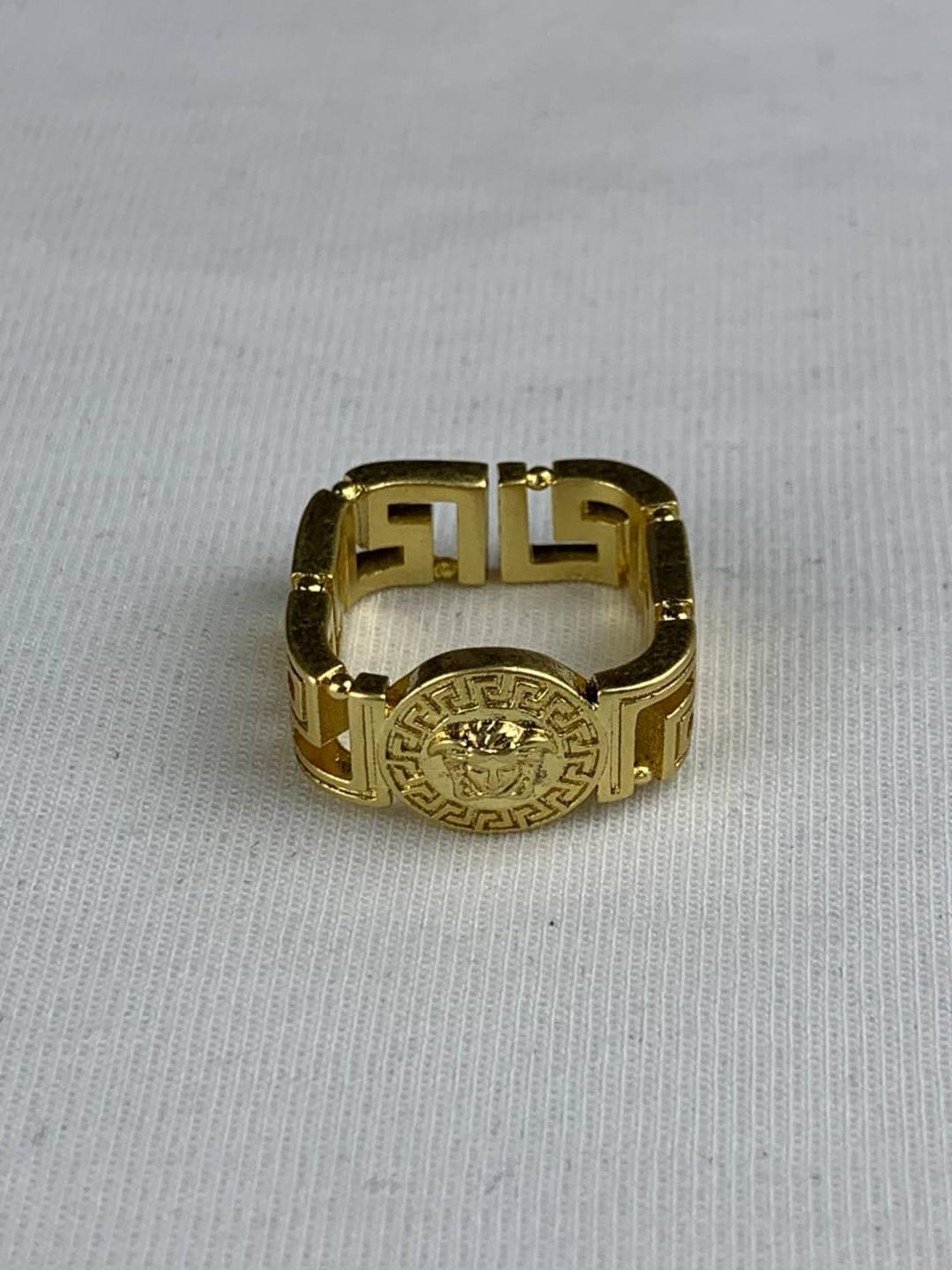 Versace Gold Medusa head Signature Motifs Greca Ring - Etsy