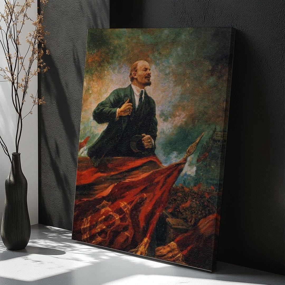 Soviet Leader Vladimir Lenin Canvas Painting, Classic Canvas Art ...