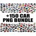 150+ Car PNG Clipart Bundle: Sublimation Designs (digital Download) - Etsy