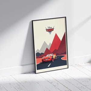 Lightning Mcqueen Poster, Cars Poster, Cars Movie Poster, Kids Room ...