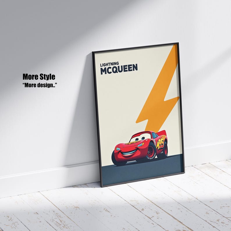 Lightning Mcqueen Poster Bundle, Cars Poster, Cars Movie Poster, Kids ...