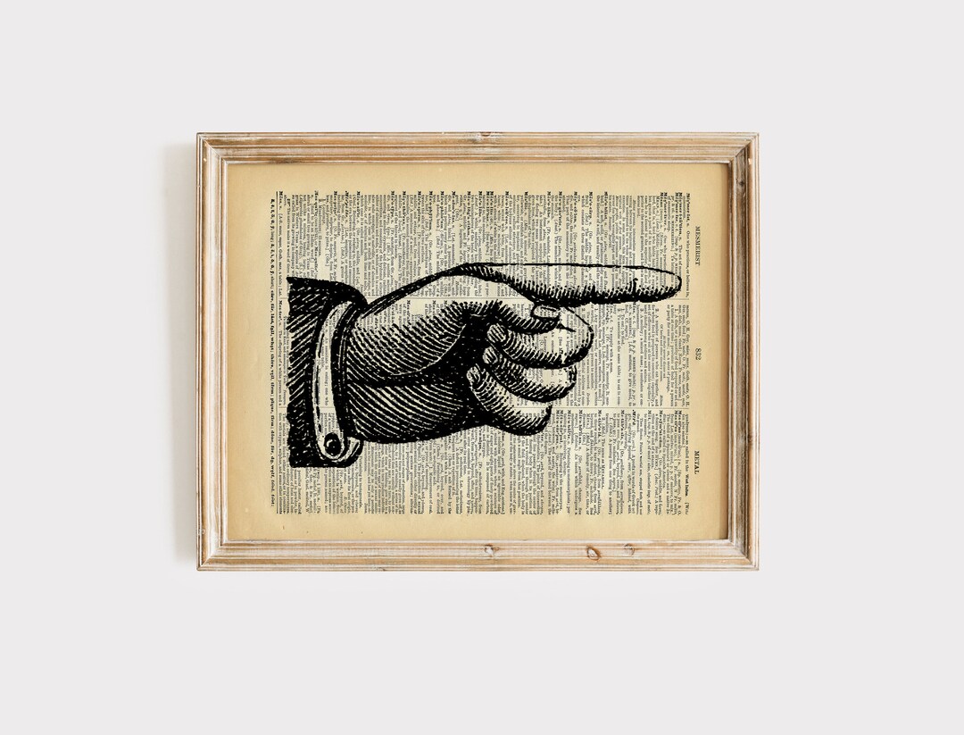 Victorian Pointing Finger Art Print: Steampunk Circus Illustration - Etsy