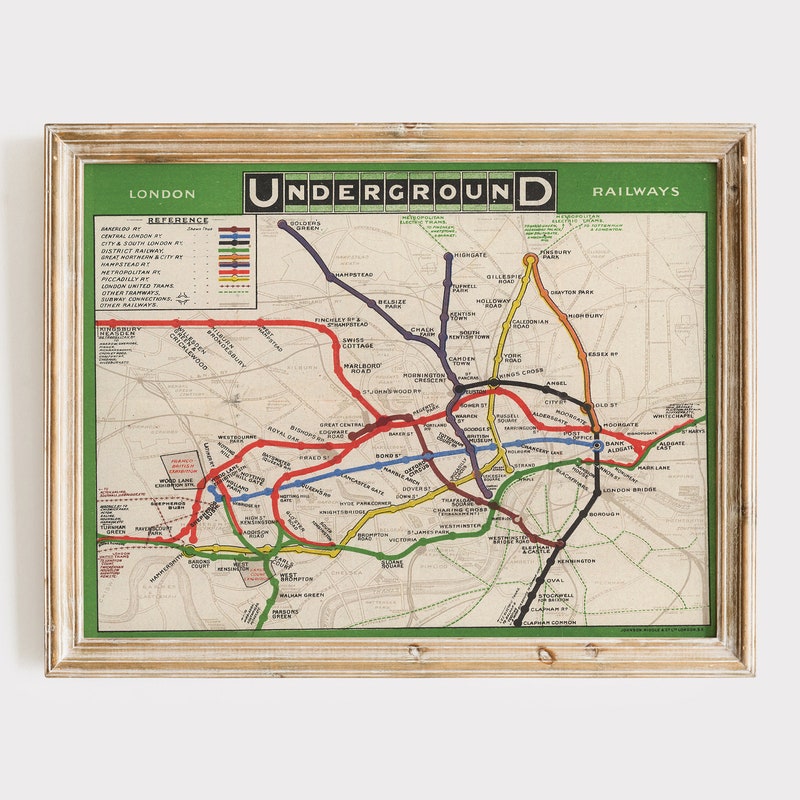 Tube Map - Etsy UK