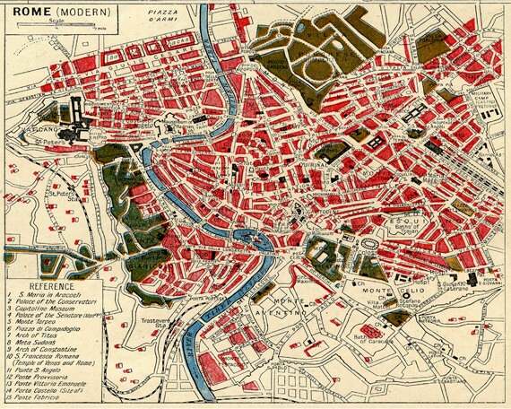 Tiber River Europe Map