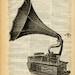 Antique Gramophone Book Art Print Victorian Steampunk Art - Etsy