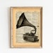 Antique Gramophone Book Art Print Victorian Steampunk Art - Etsy