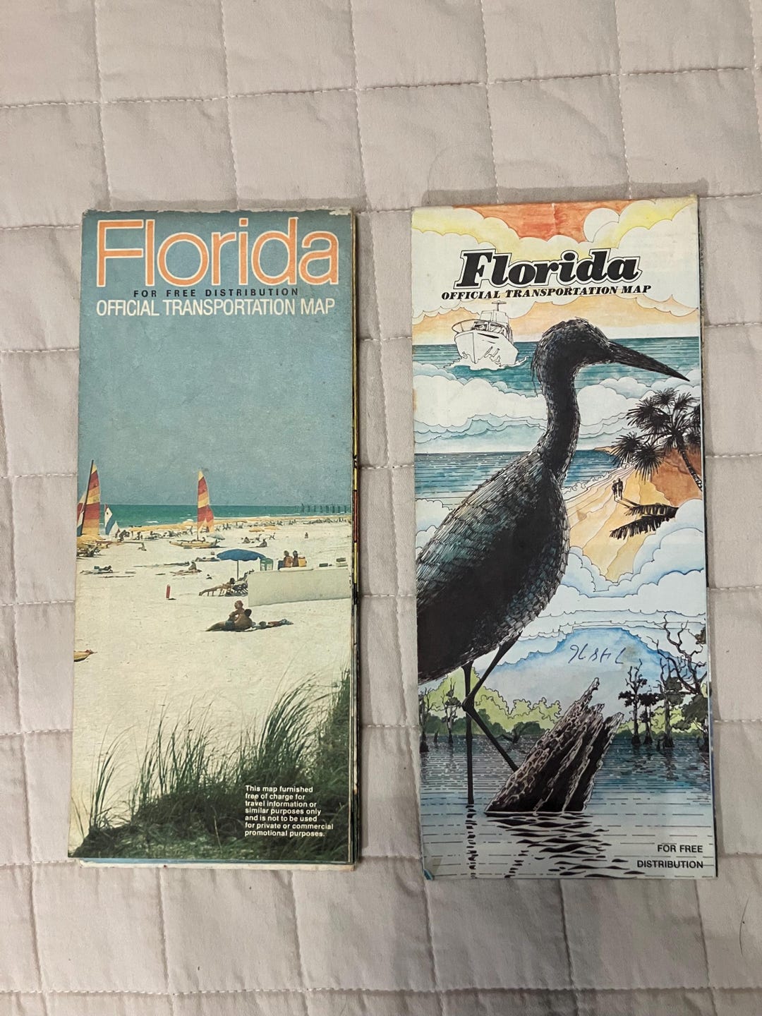 2 Vintage Florida Road Maps - Framing, Crafting, Scrapbooking, Etc - Etsy