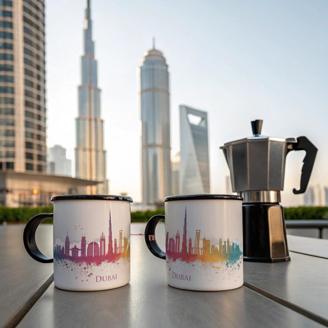 Dubai Splash Skyline Mug, Coffee Mug, Hot Chocolate Mug, Novelty Gift ...