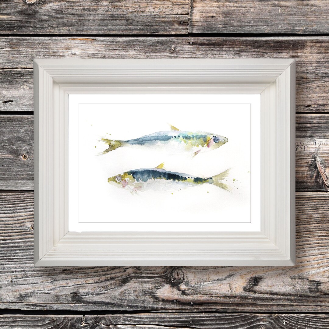 Mackerel Fish Watercolour Print. Beautiful Wildlife Art. - Etsy
