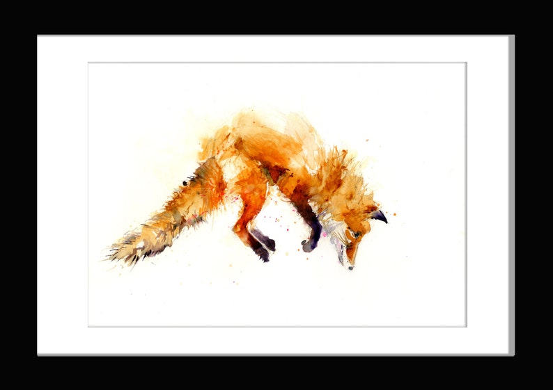 Gorgeous Leaping Fox Red Fox Print Home Decor Nursery Art - Etsy UK