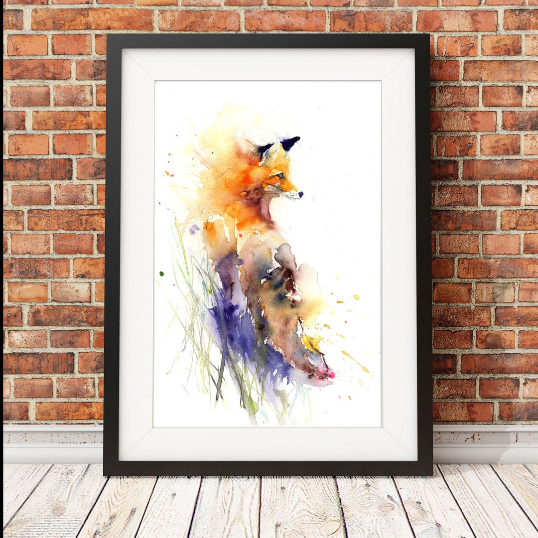 Fox Print, LIMITED Edition FOX Ref:1946wall Art, Home Decor, Nursery ...