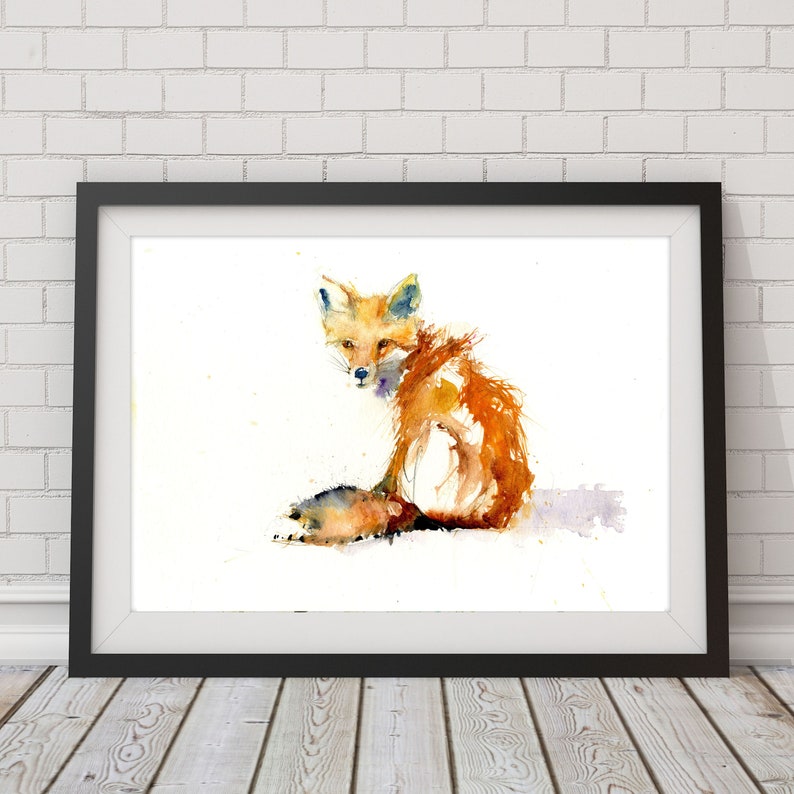 Fox Watercolor Print, Limited Edition, Animal Illustration - Etsy