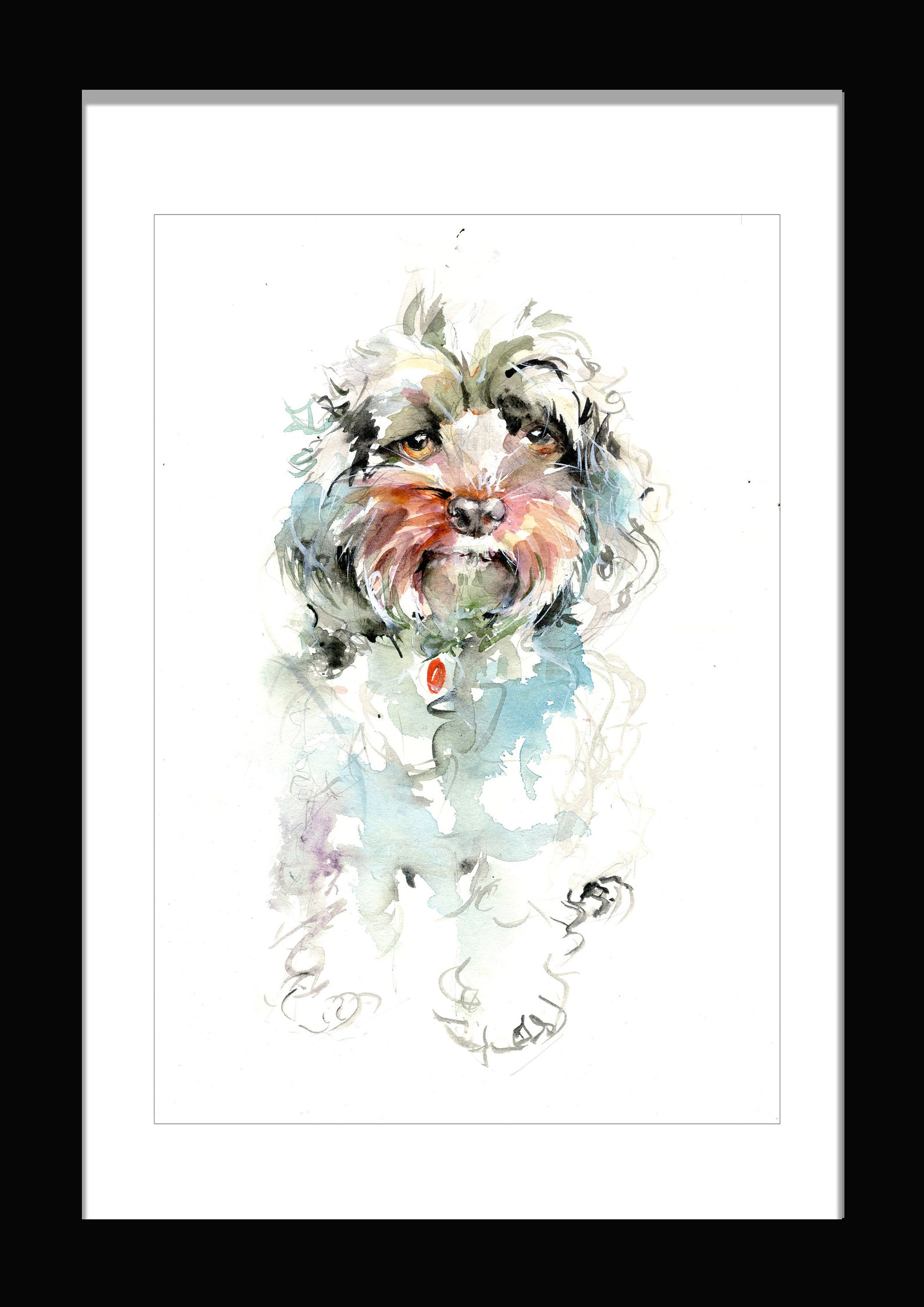 Cockerpoo Dog Print Watercolour Painting Print Colourful Dog - Etsy UK