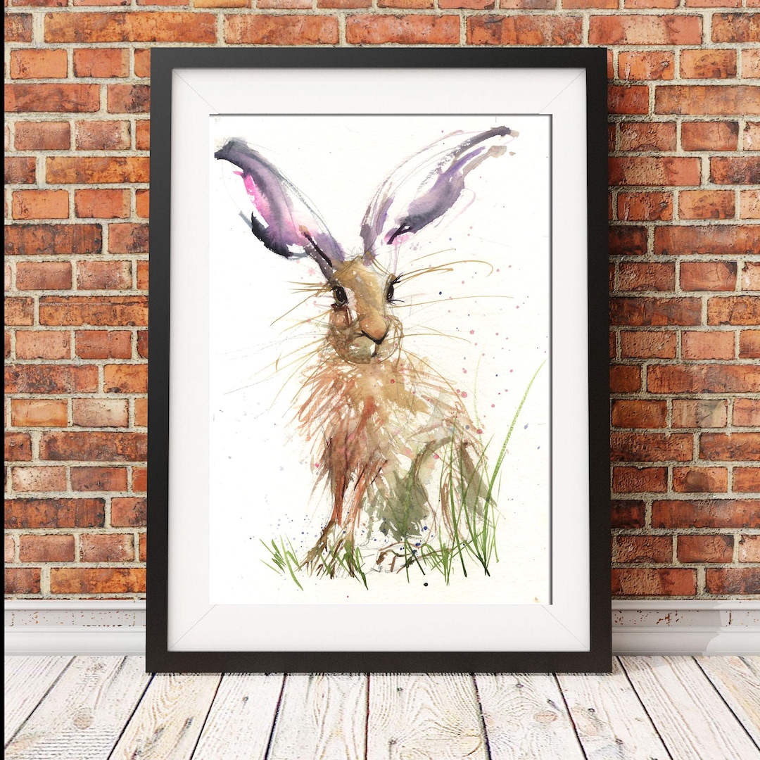 Jeremy Hare Watercolor Print: Limited Edition Animal Art - Etsy