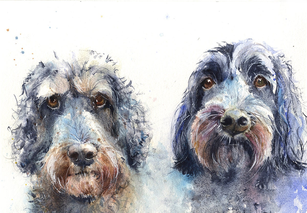 Original Painting, Watercolour Pet Portrait, Animal Art, Commissioned ...