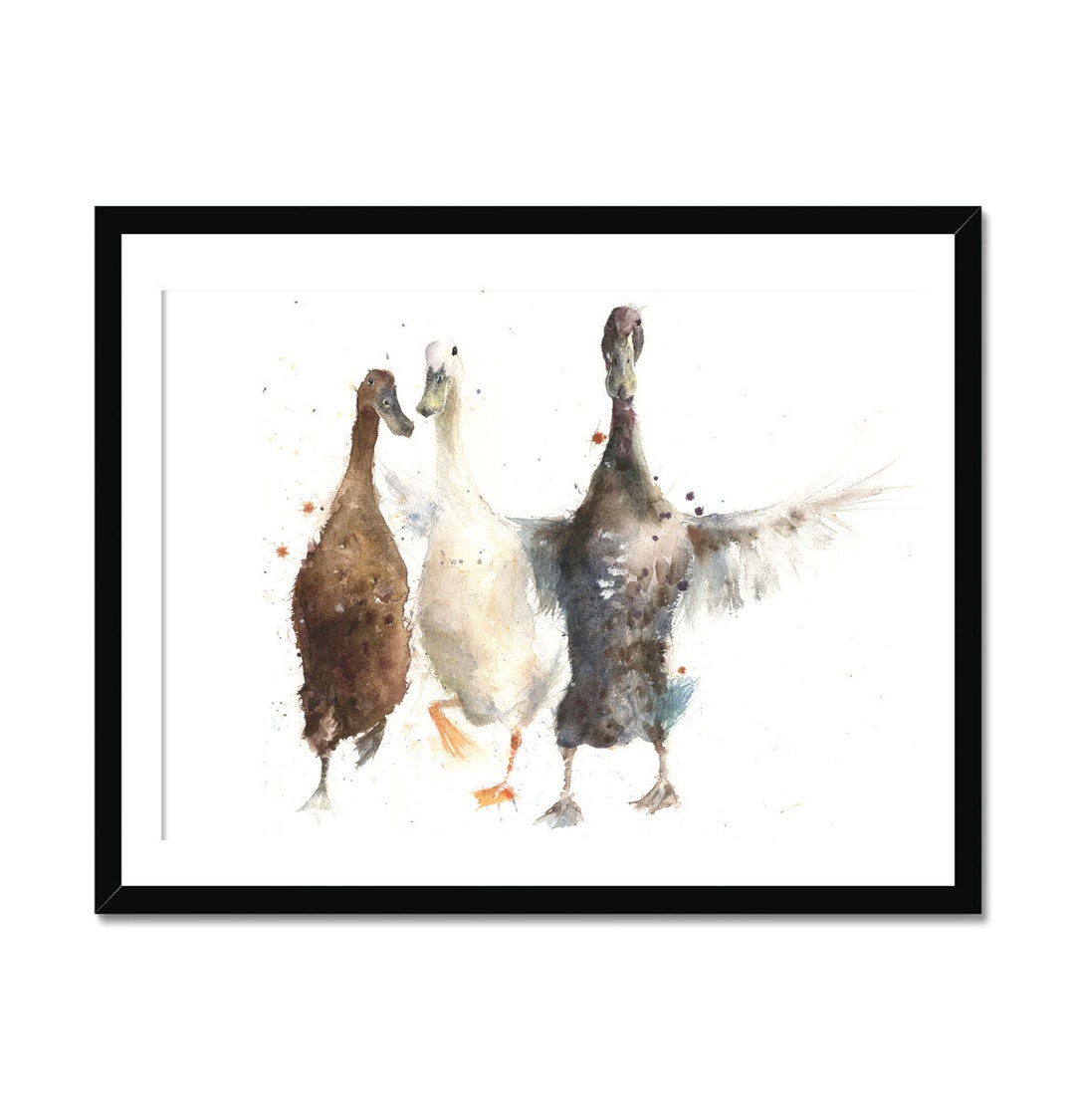 Duck Print, Edition Print 0f Painting DUCKS Wall Art, Home Decor ...