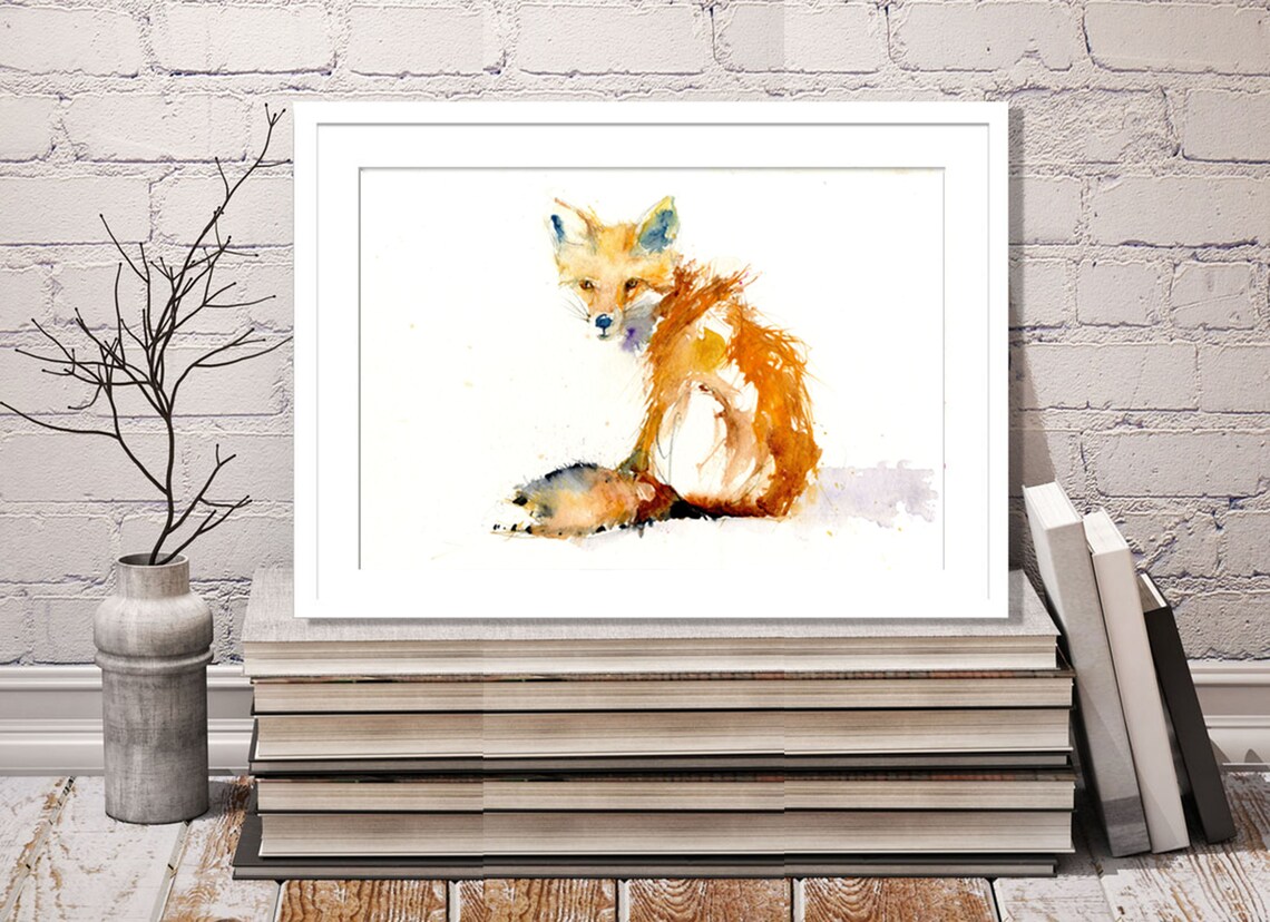 Fox Print Limited Edition Animal Illustration Gift Home - Etsy