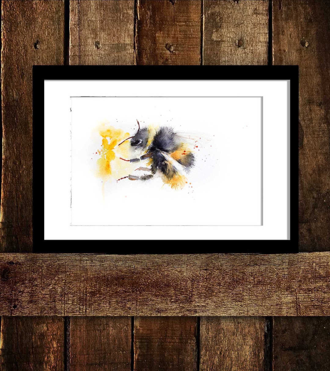 Bumble Bee Watercolor Art Print: Signed Insect Illustration - Etsy