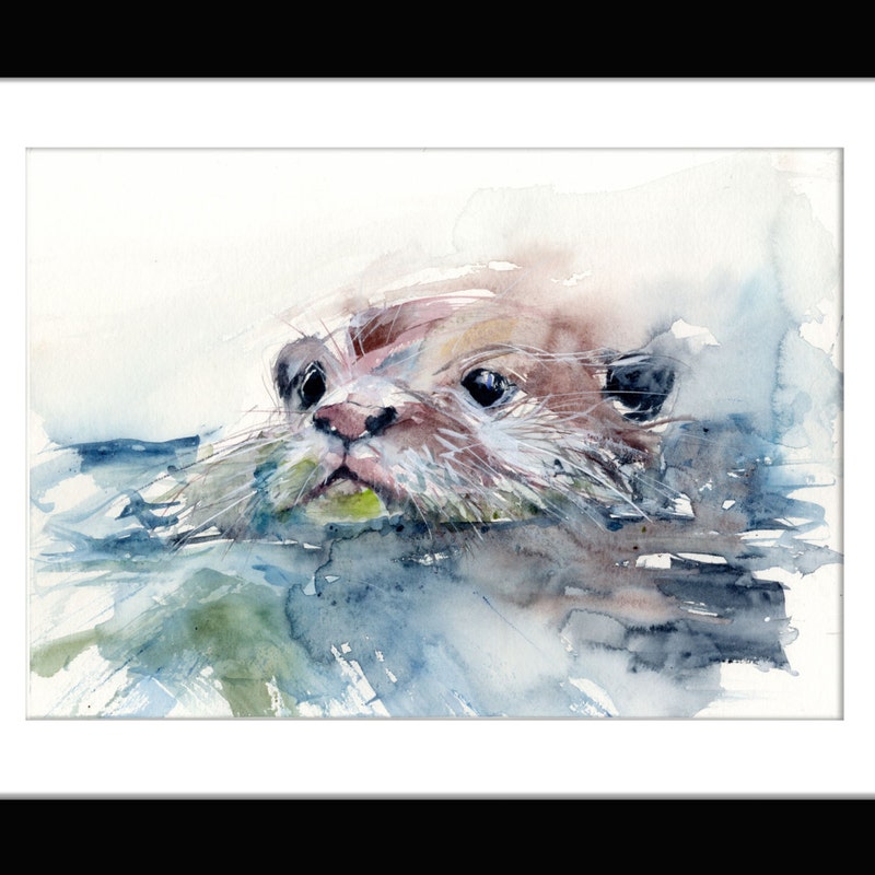 Otter Print - Etsy