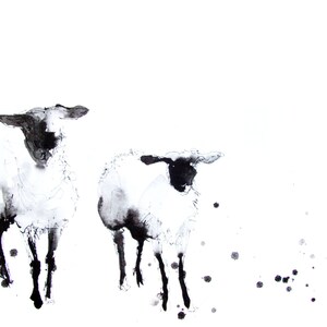 LIMITED Edition Print 0f Painting Ink Drawing SHEEP 1230wall Art, Home ...