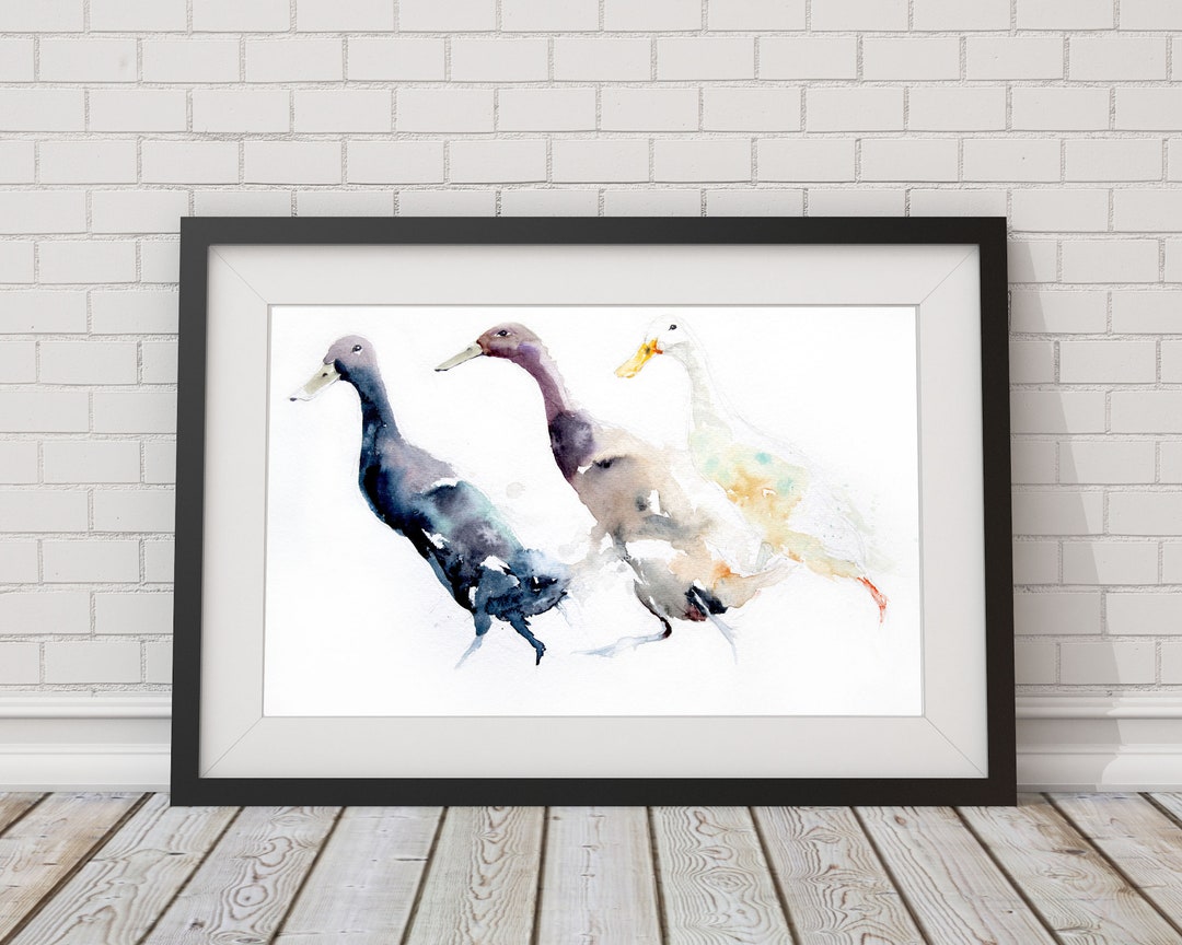 Duck Print, Edition Print 0f Painting DUCKS (ref:1432)wall Art, Home ...