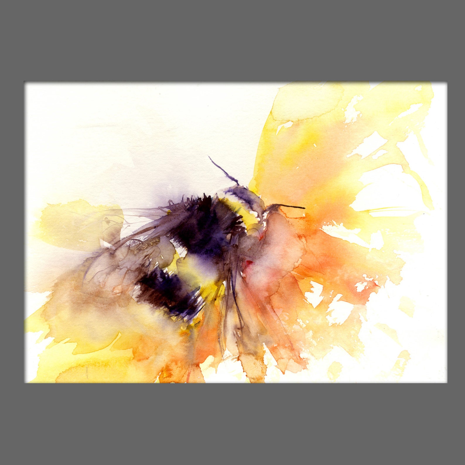 Bee Print, Limited Edition, of My BUMBLE BEE 1954 . Hand Signed ...