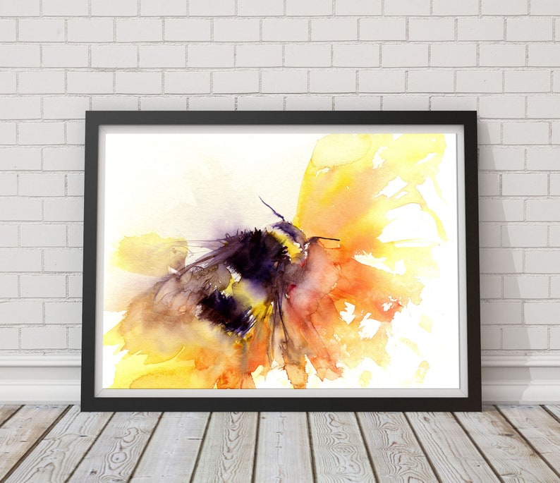 Bee Print, Limited Edition, of My BUMBLE BEE 1954 . Hand Signed ...