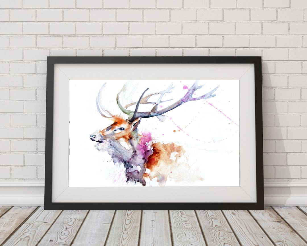 Stag Print, Stag Art, Stags Wall Art,limited Edition Print, Wildlife ...